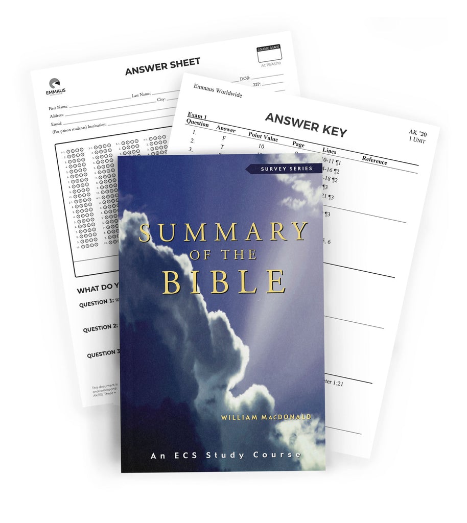 Home School Bundle - Summary Of The Bible - EMMAUS BIBLE CORRESPONDENCE ...